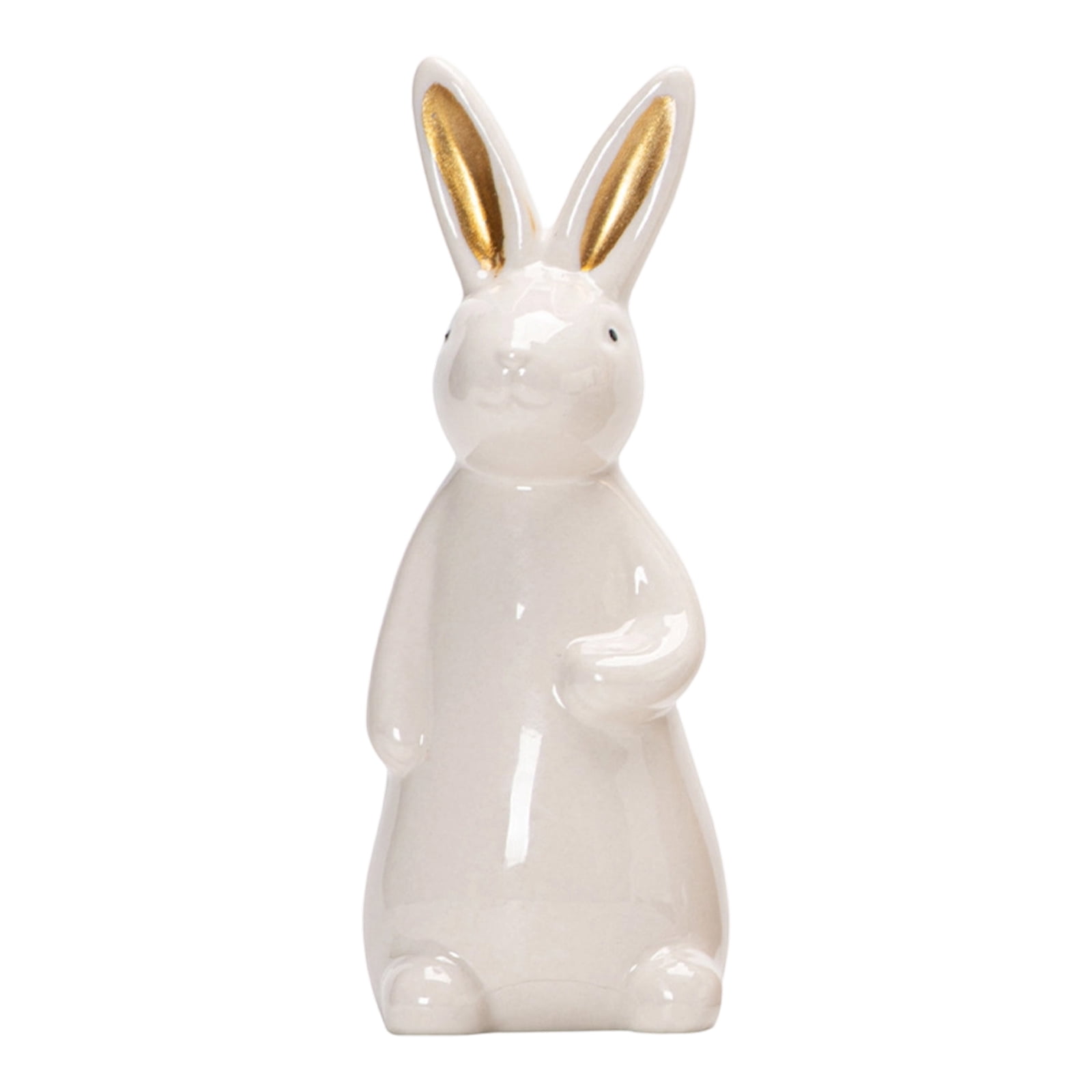 Ceramic Rabbit Figurine Decorative Bunny Ornament Minimalist Animal ...