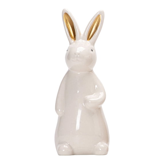 Ceramic Rabbit Figurine Decorative Bunny Ornament Minimalist Animal ...