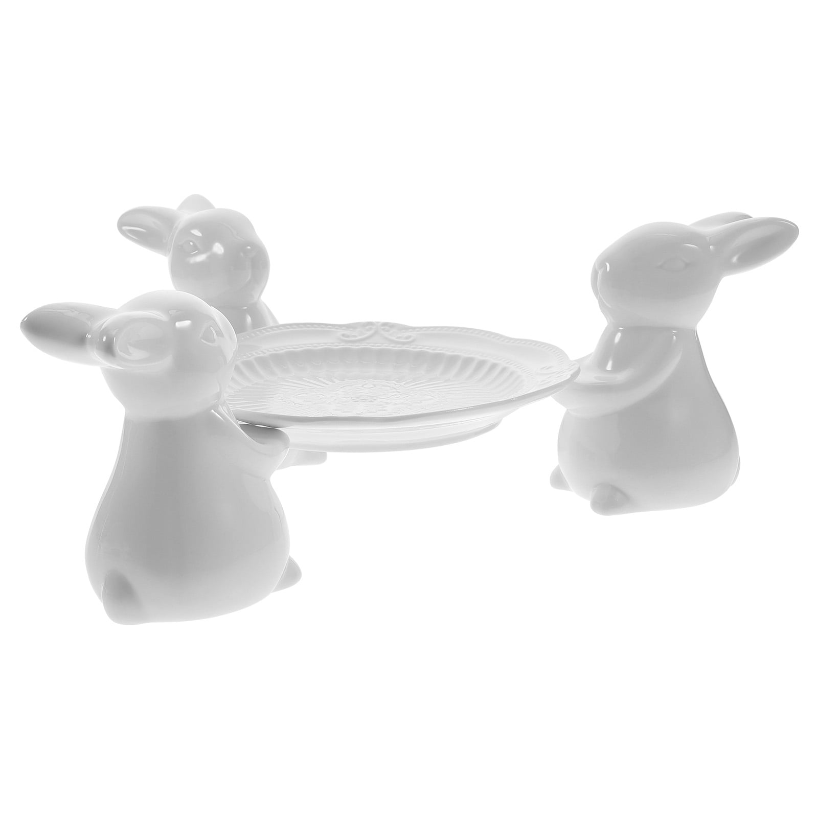 Ceramic Rabbit Tray Gifts The Gift Rabbit Cake Pan Bunny Plates Snack ...