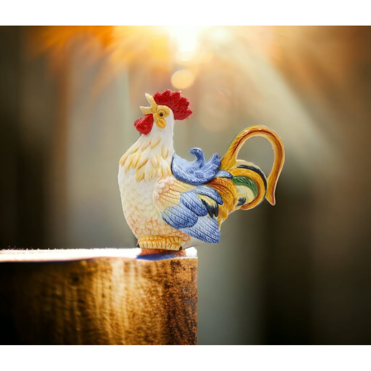 Ceramic Rainbow Rooster Teapot Tea Party Decor Cafe Decor Farmhouse ...