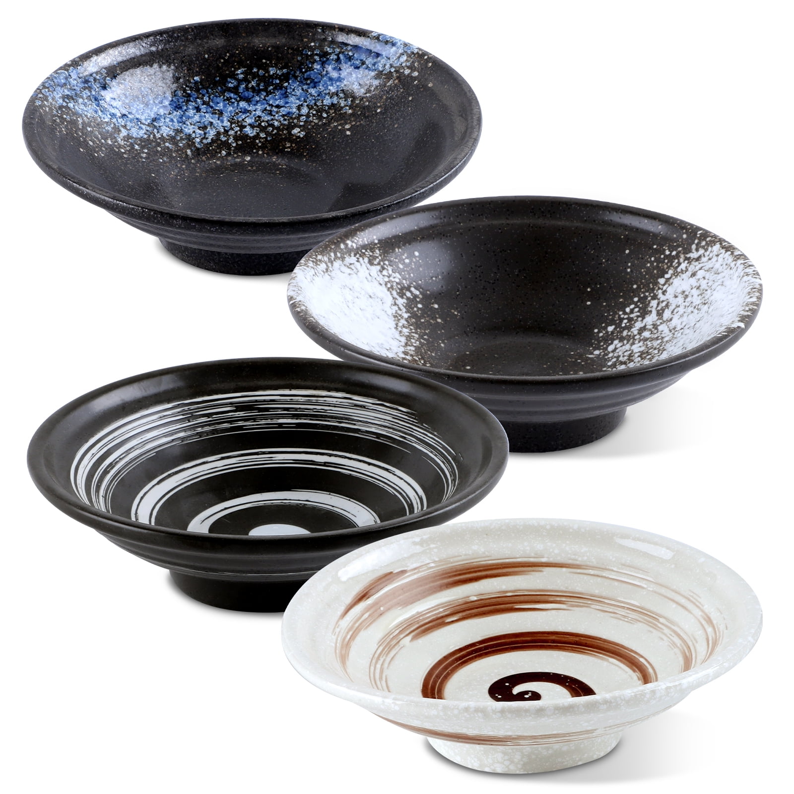 Ceramic Ramen Bowl, Japanese Ramen Noodle Bowls Set of 4, 21 oz ...