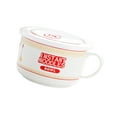 Ceramic Ramen Bowl Set With Timers Function Lid 1100ml Large Capacity ...