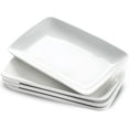 XINLTC Ceramic Rectangle Plates Set of 4,10 Inch Small Serving Plates ...