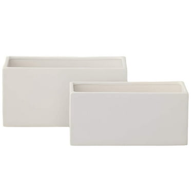 Melrose 10” Oval Matte Ceramic Container - Walmart.com