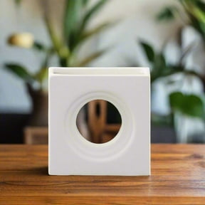 Ceramic Vase Matte Finish White 11.75"H -254 - Walmart.com