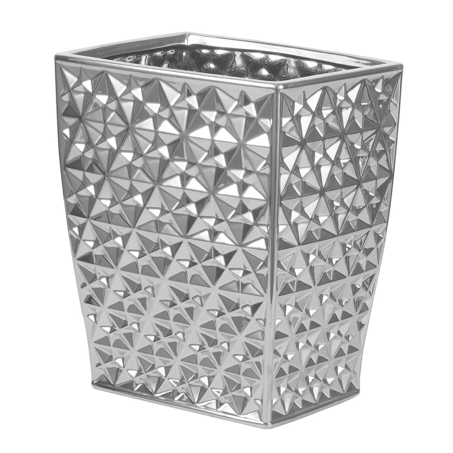 Ceramic Rectangular Small Trash Can - Wastebasket, Garbage Container ...