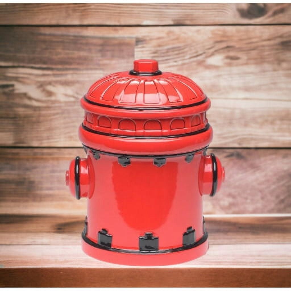 Ceramic Red Fire Hydrant Cookie Jar 10in Firefighter Gift 823x7in ...