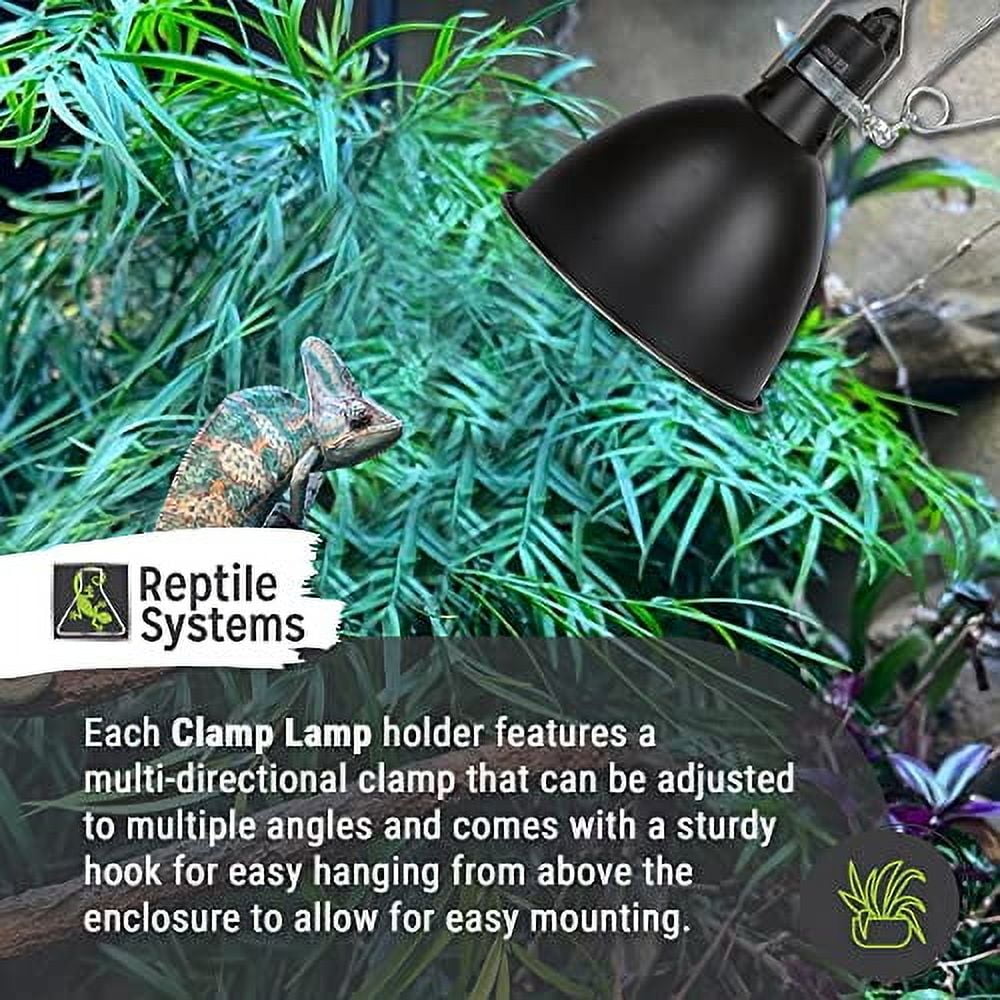 Ceramic Reflector Clamp Lamp - Black Edition - Basking Lamp Bulb Holder ...