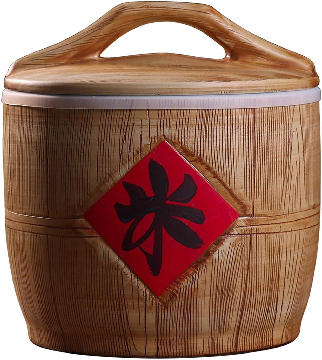 Ceramic Rice Container, Chinese Jar Ceramic Decorative, Grain Dispenser ...