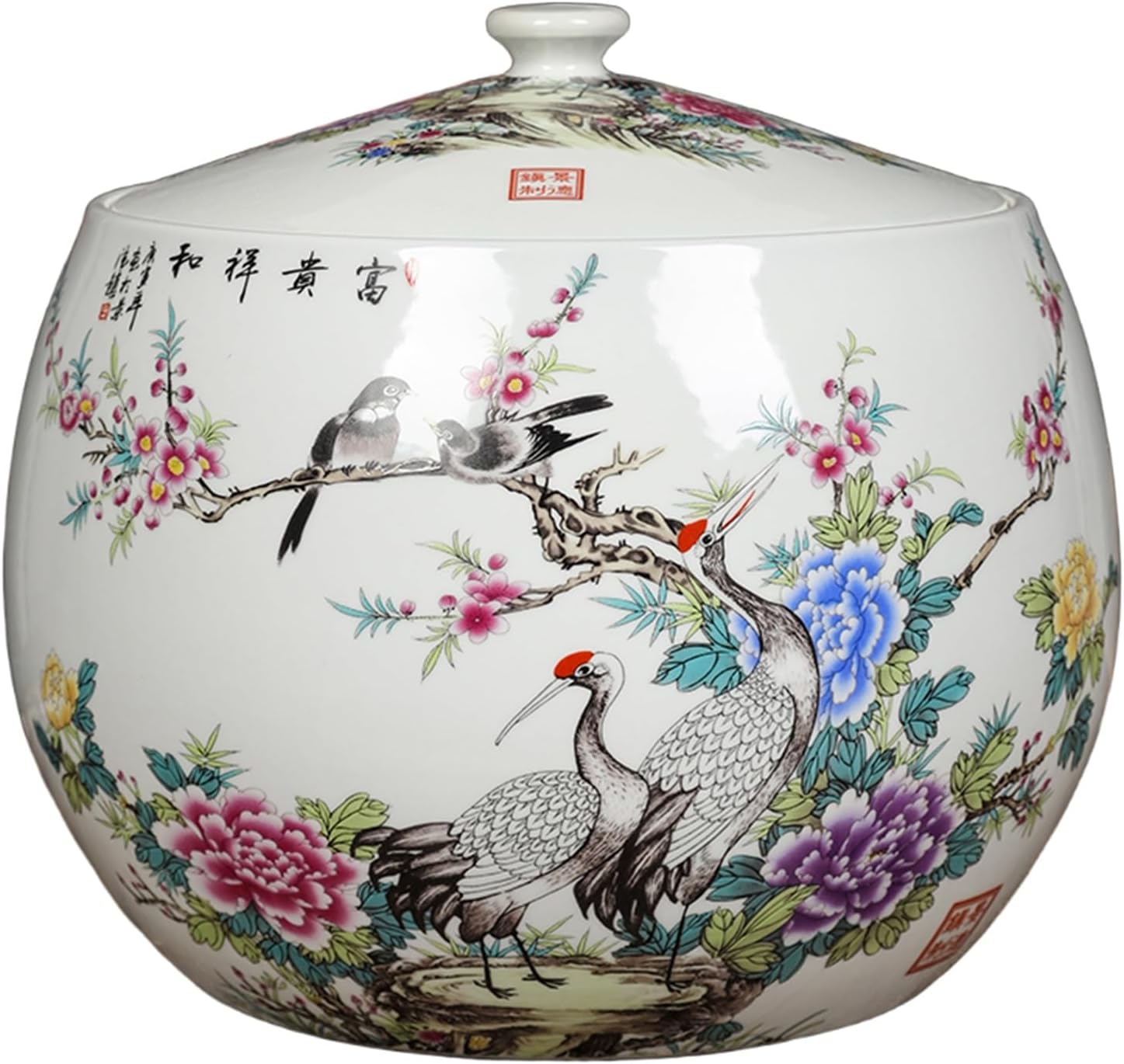 Ceramic Rice Jar, Household Ceramic Rice Container, Chinese Ceramic ...