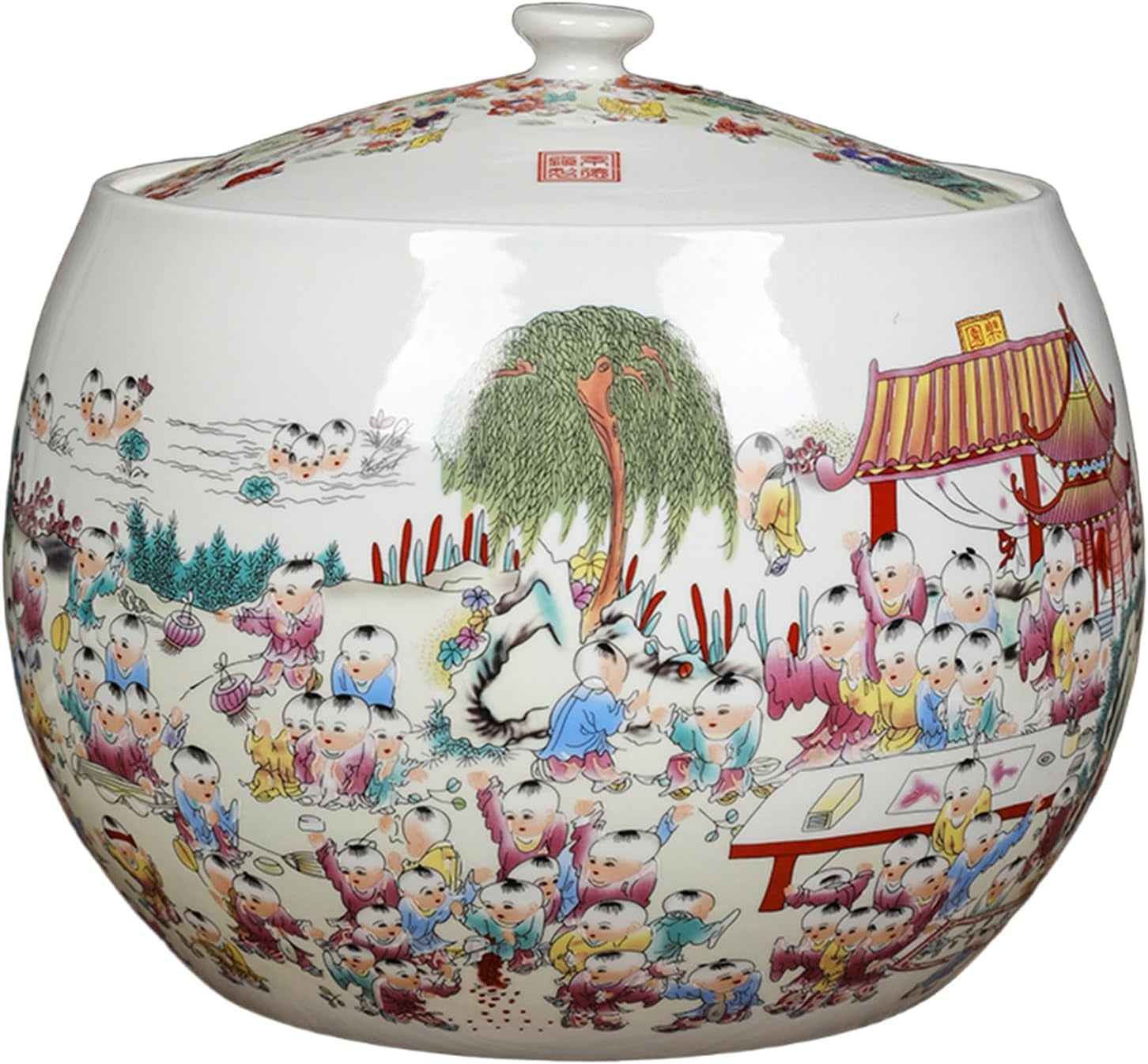 Ceramic Rice Jar, Household Ceramic Rice Container, Chinese Ceramic ...