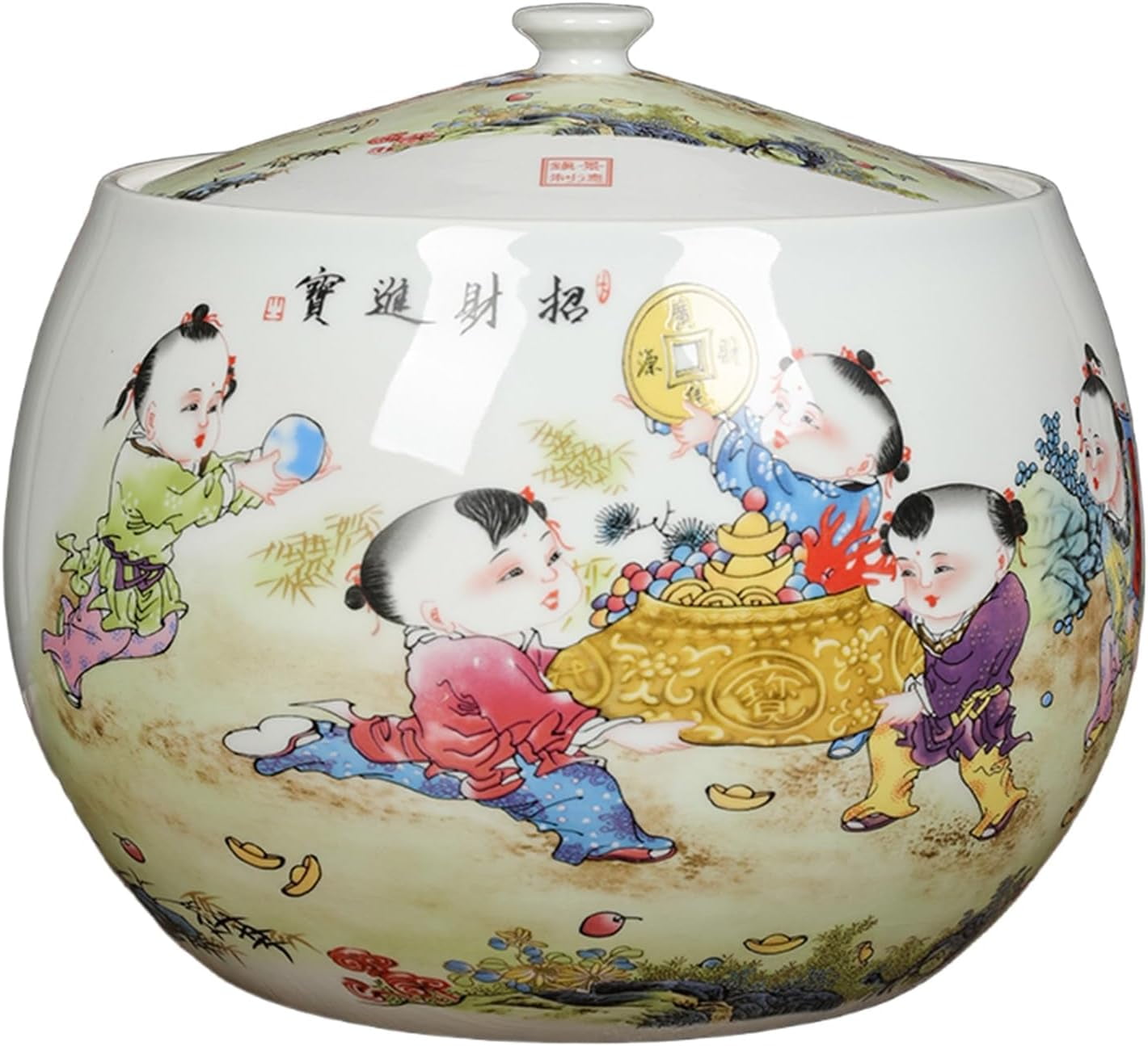 Ceramic Rice Jar, Household Ceramic Rice Container, Chinese Ceramic ...