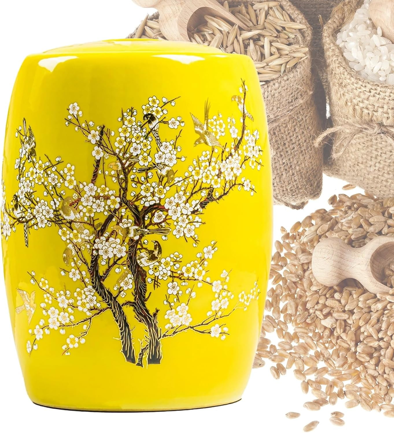 Ceramic Rice Storage Container 5KG/10KG/15KG/25KG Airtight Rice ...