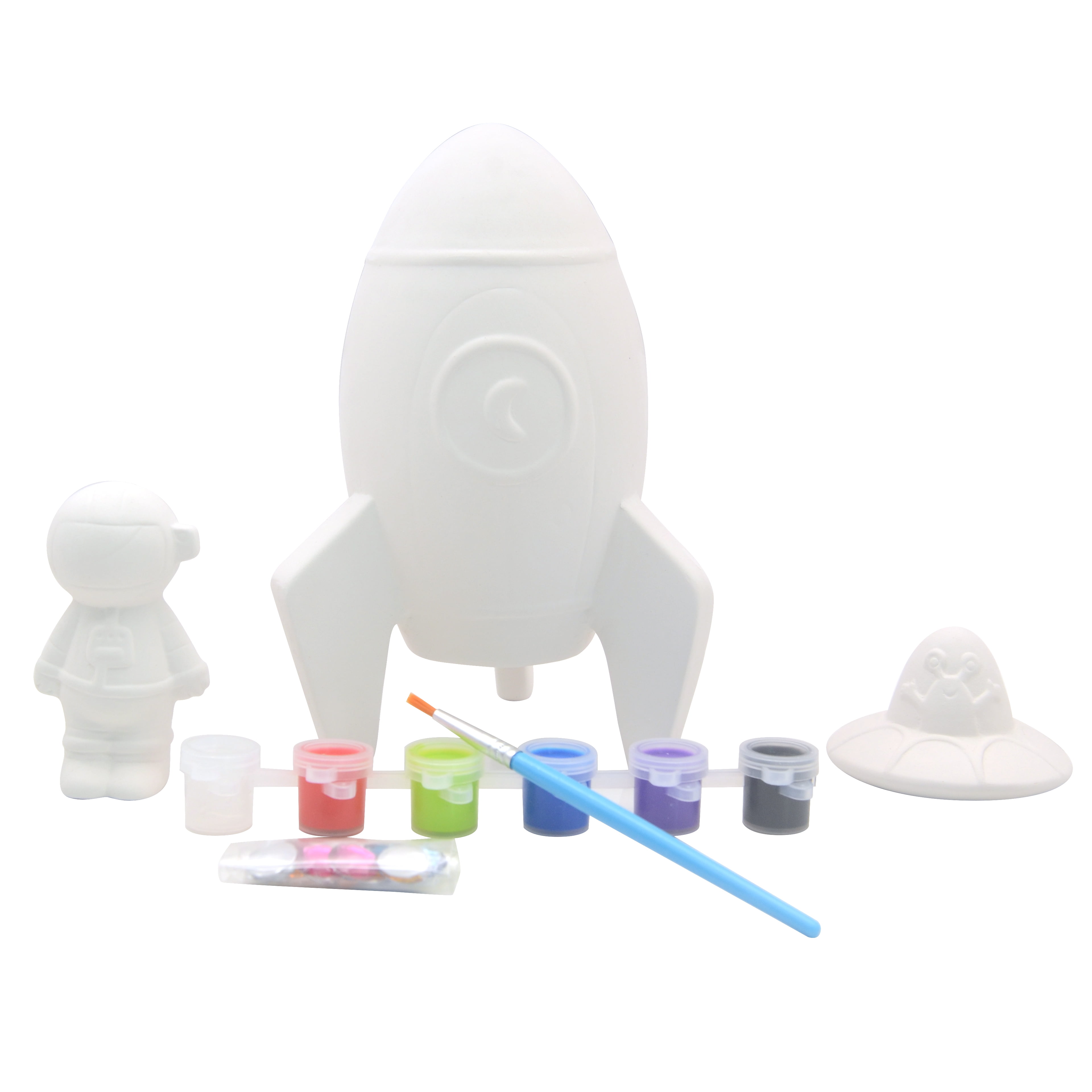 Ceramic Rocket Craft Kit by Creatology™ 3pc ceramic figures - Walmart.com