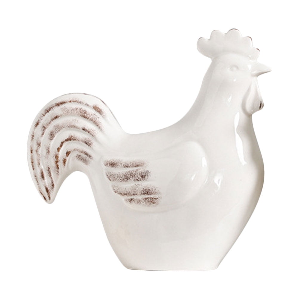 FENGGUIQU Ceramic Rooster Model Rooster Figurine Assorted Color Office ...
