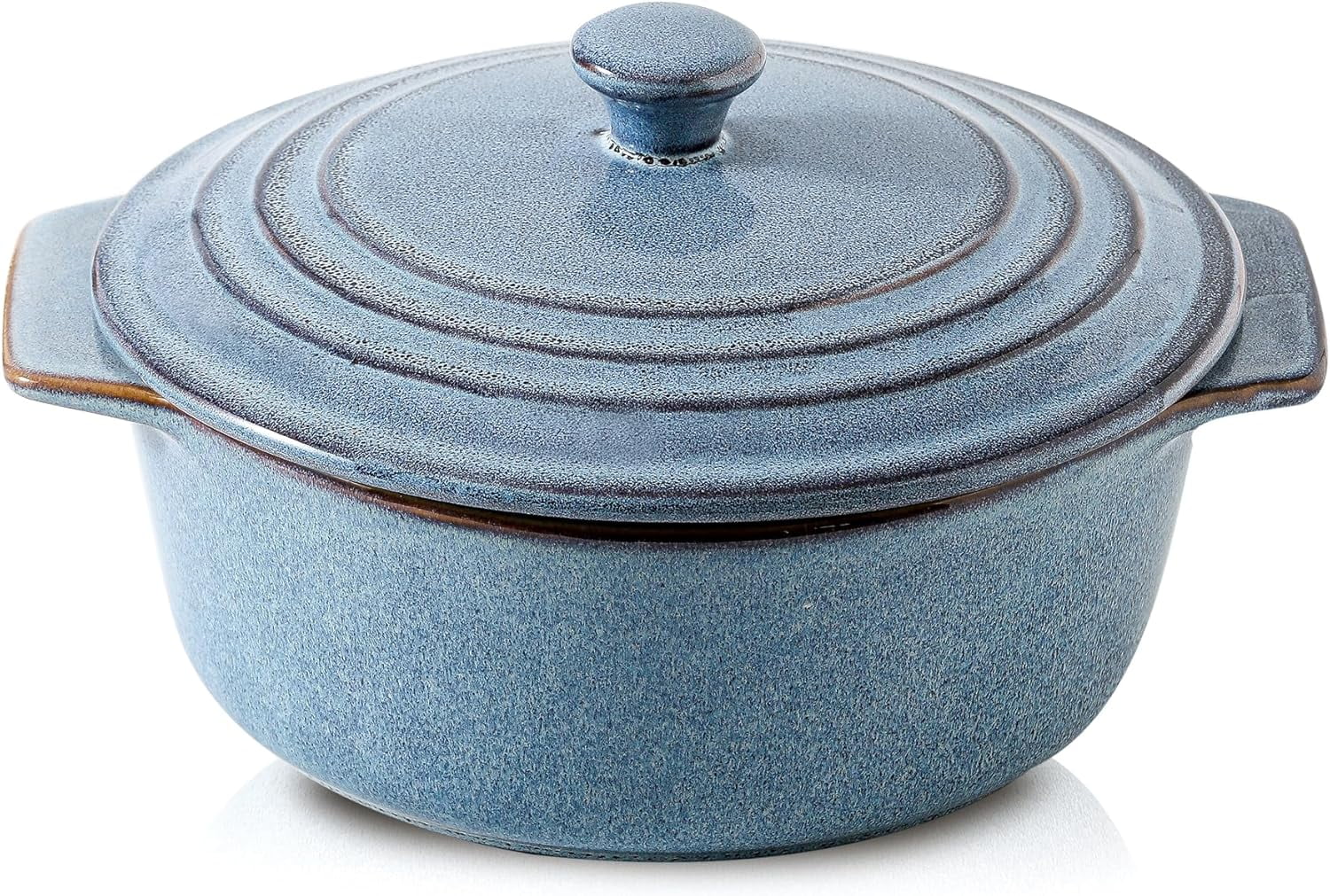 Ceramic Round Baking Dish Set, 2 Quart, 9 Inches, Oven Safe with Lid ...