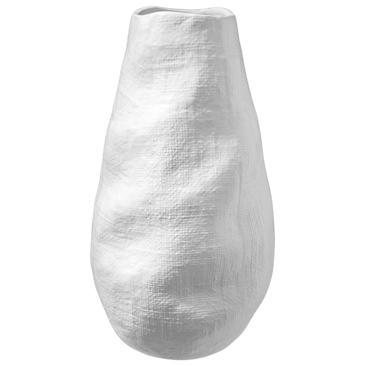 Ceramic Round Bellied Vase Matte Finish White - Walmart.com