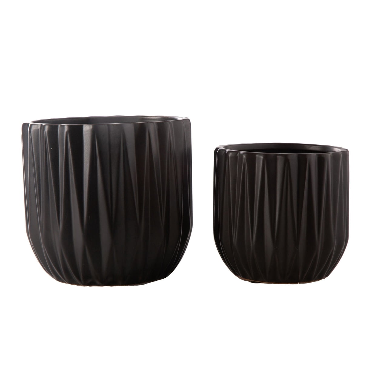 Ceramic Round Pot with Embossed Spike Design Body and Tapered Bottom ...