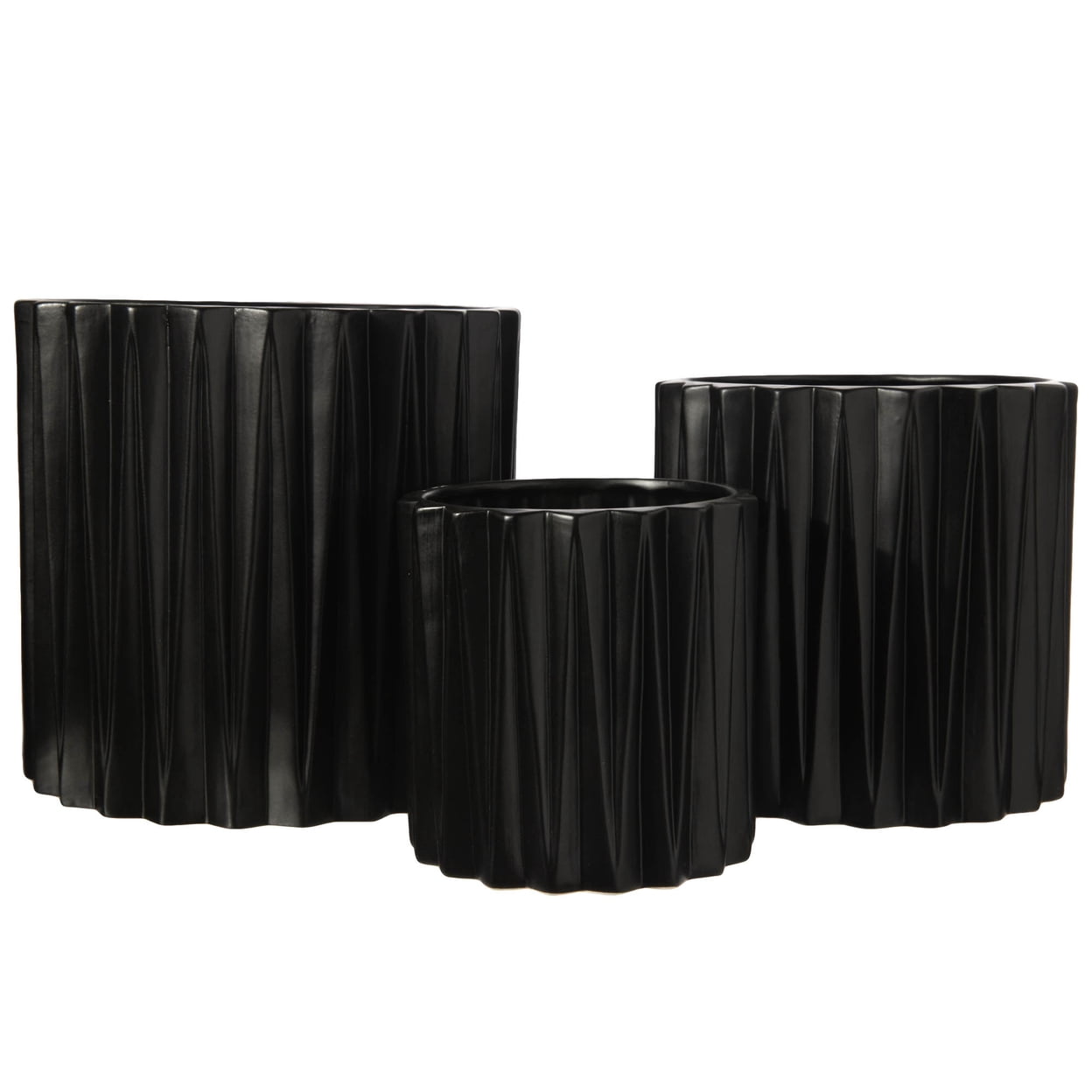 Olenna Textured Ceramic Pot Set (Set of 3) - Walmart.com