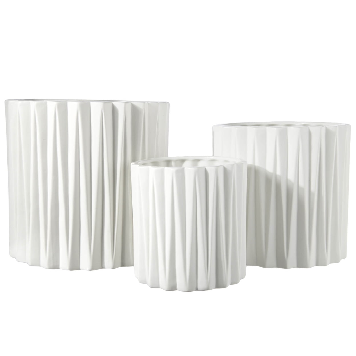 Olenna Textured Ceramic Pot Set (Set of 3) - Walmart.com