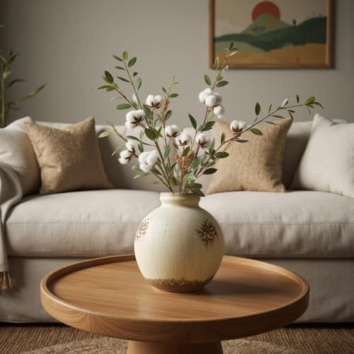 Ceramic Rustic Farmhouse Decor, Pottery Decorative Flower Vases, Boho ...