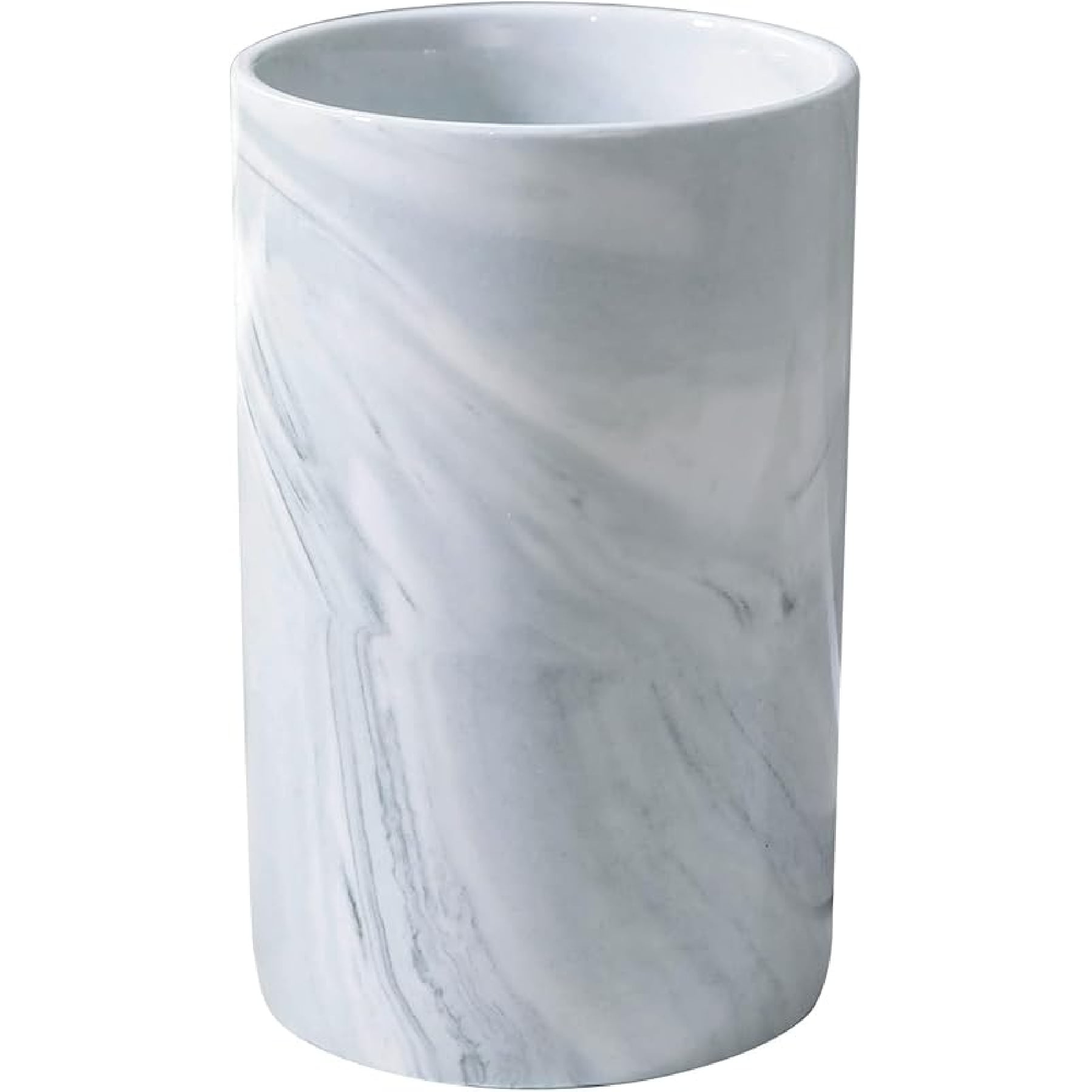 Ceramic Rustic Gray Marble Bathroom Tumbler Cup for Mouthwash Rinsing ...