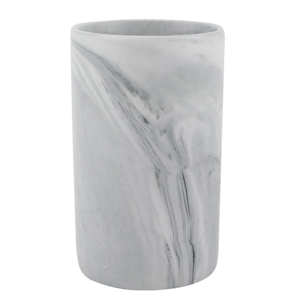 Ceramic Rustic Marble Bathroom Tumbler Cup for Mouthwash Rinsing ...