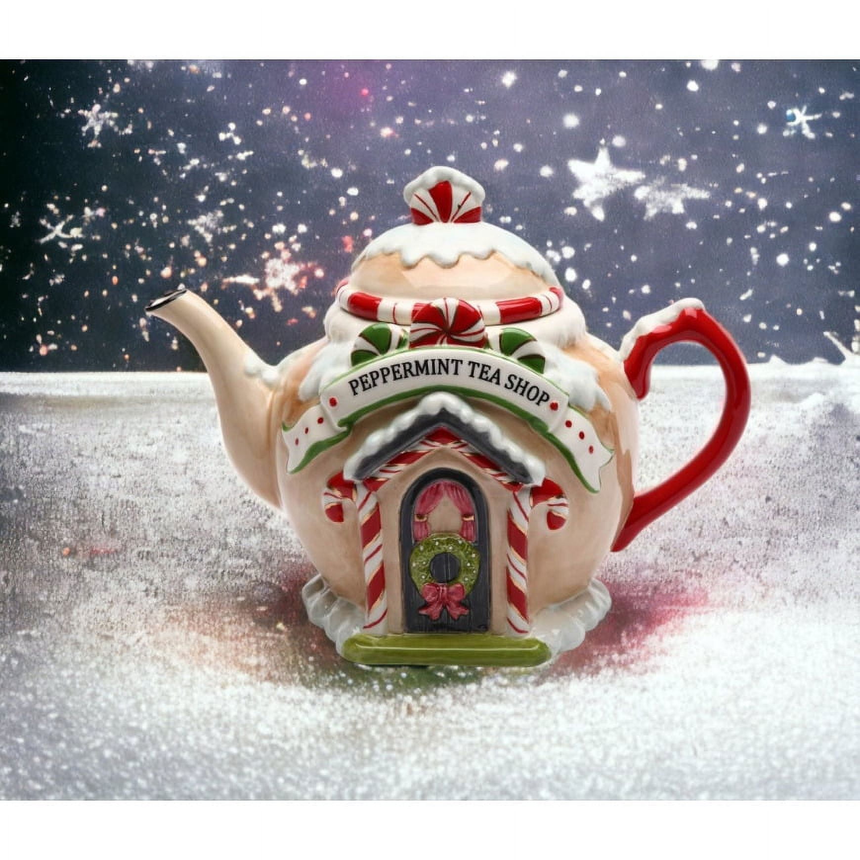 Santas Village Ceramic Teapot 32 oz Kitchen - Walmart.com