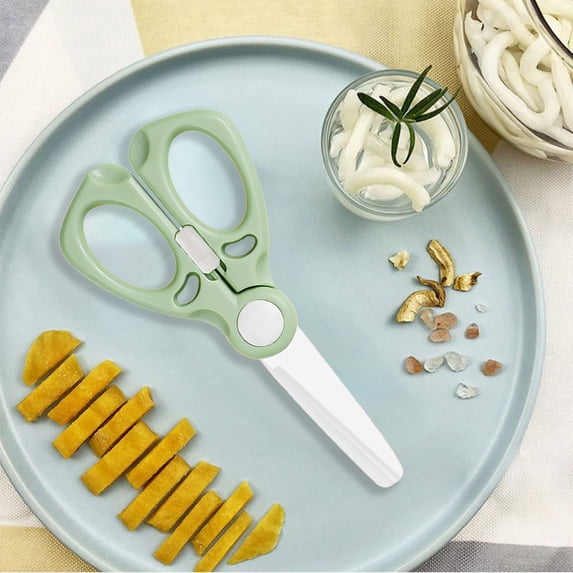 Ceramic Scissors with Lid - Safe Food Scissors for Cutting Fruit ...
