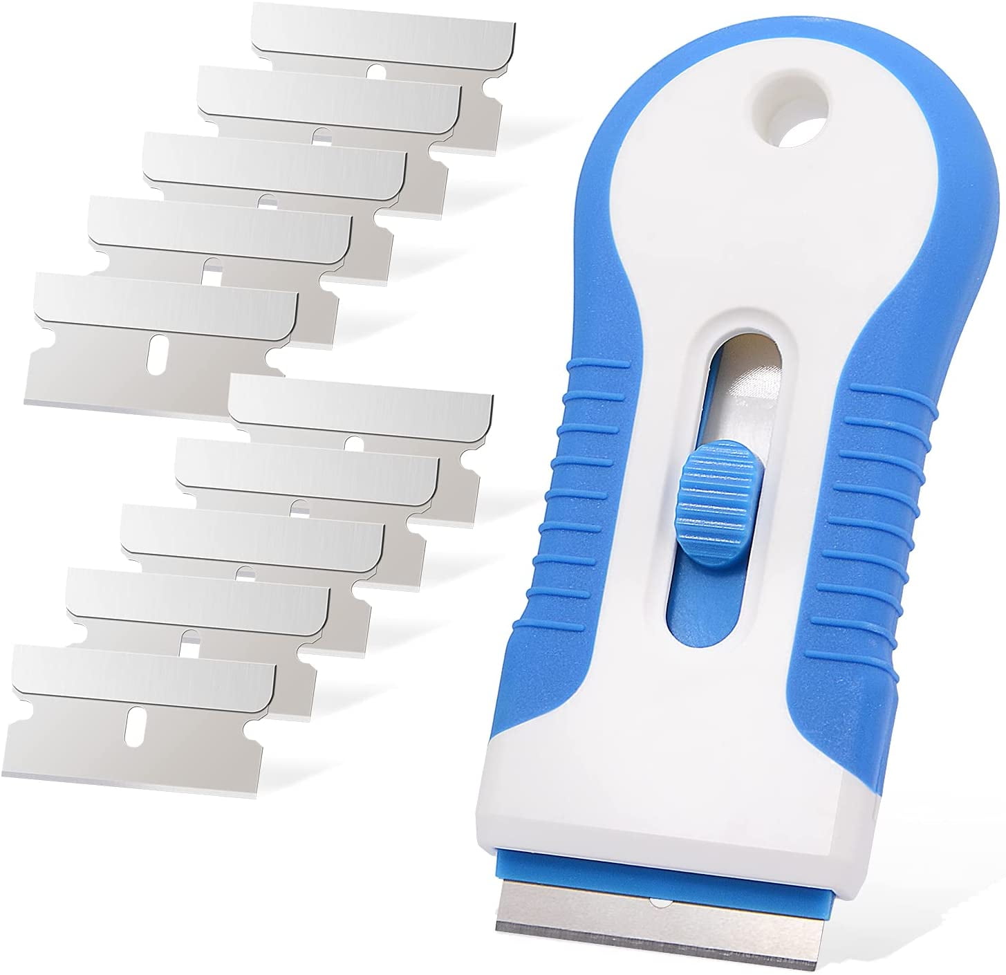 Ceramic Scraper Tool with 10 Stainless Steel Blades, Multi-Purpose ...