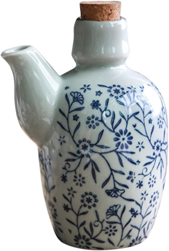 Ceramic Seasoning Jar Soy Sauce Bottle Vinegar Pot Olive Oil Dispenser ...