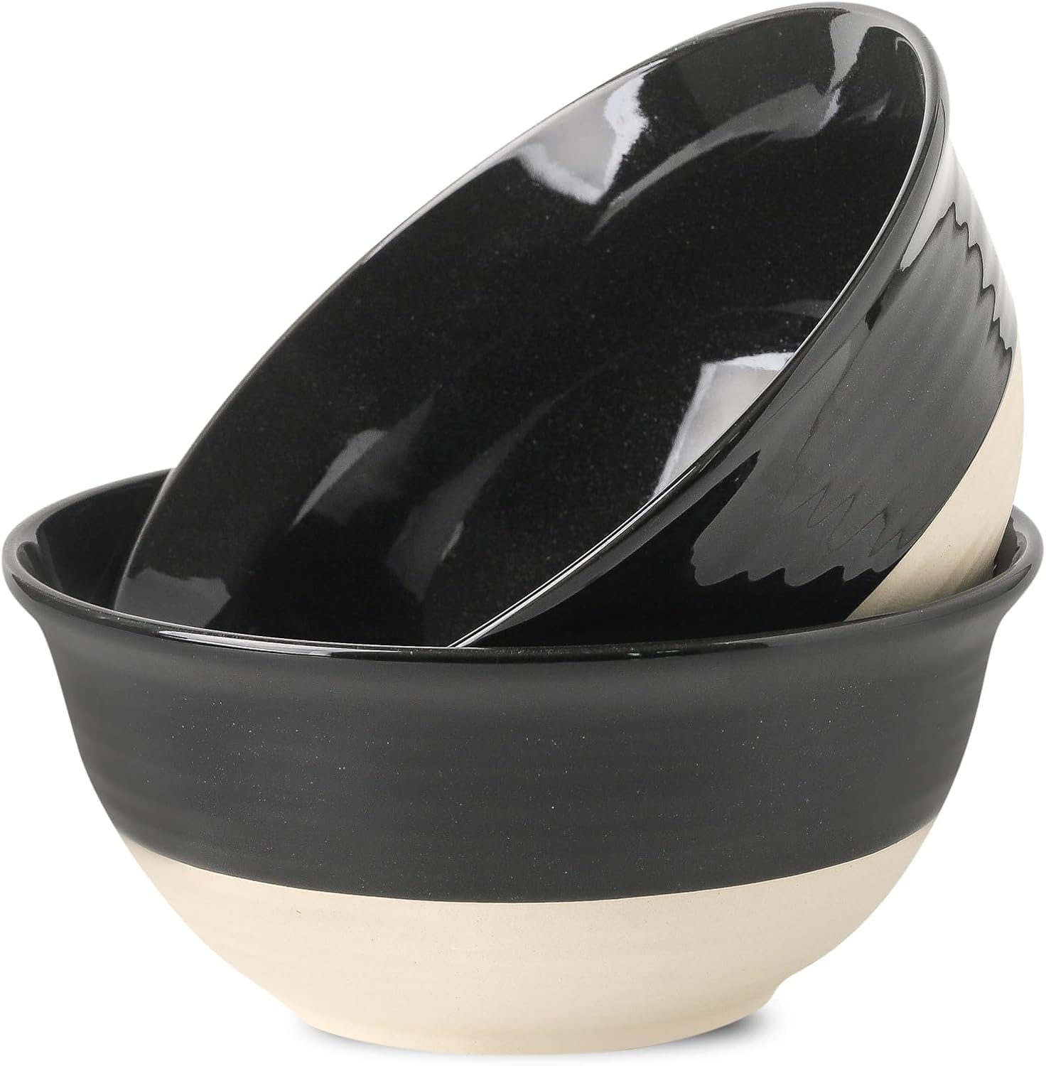 Ceramic Serving Bowls Set of 2, 9 Inch Large Salad Bowls for Kitchen ...