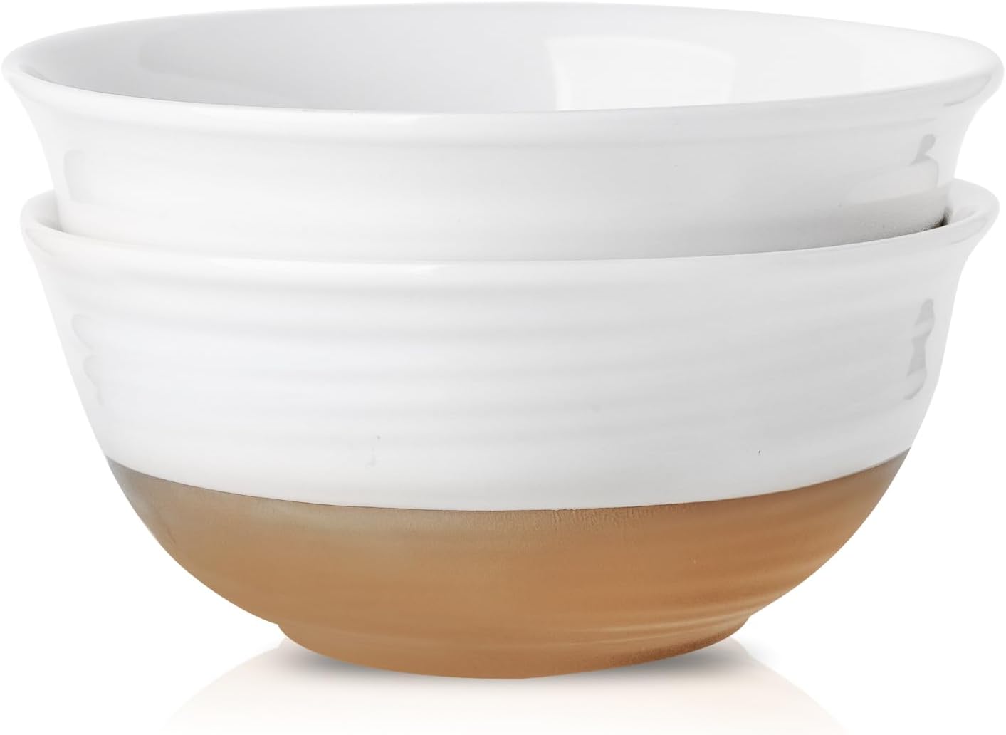 Ceramic Serving Bowls Set, 60 oz Deep Salad Bowls for Kitchen, 8.5 Inch ...