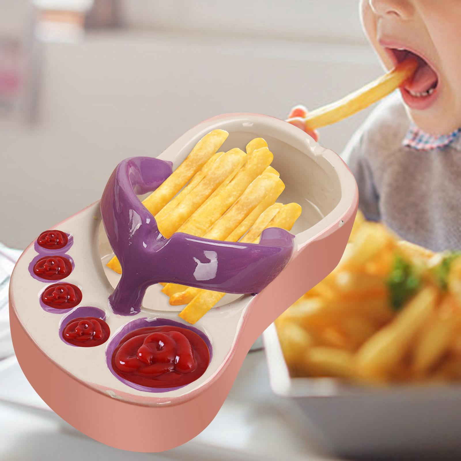 Ceramic Serving Dish Holder,Feet Shaped French Fry Dish ,Small ...