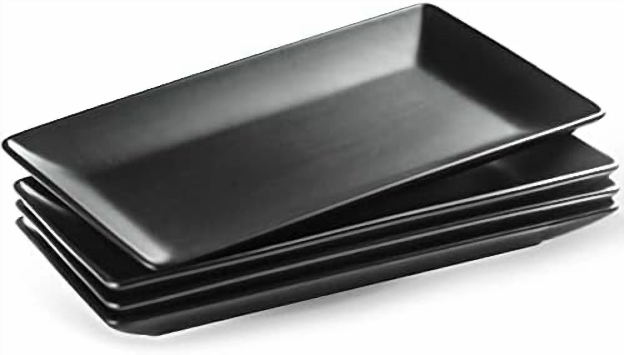 Ceramic Serving Platters Set of 4, Rectangular Serving Platters and ...