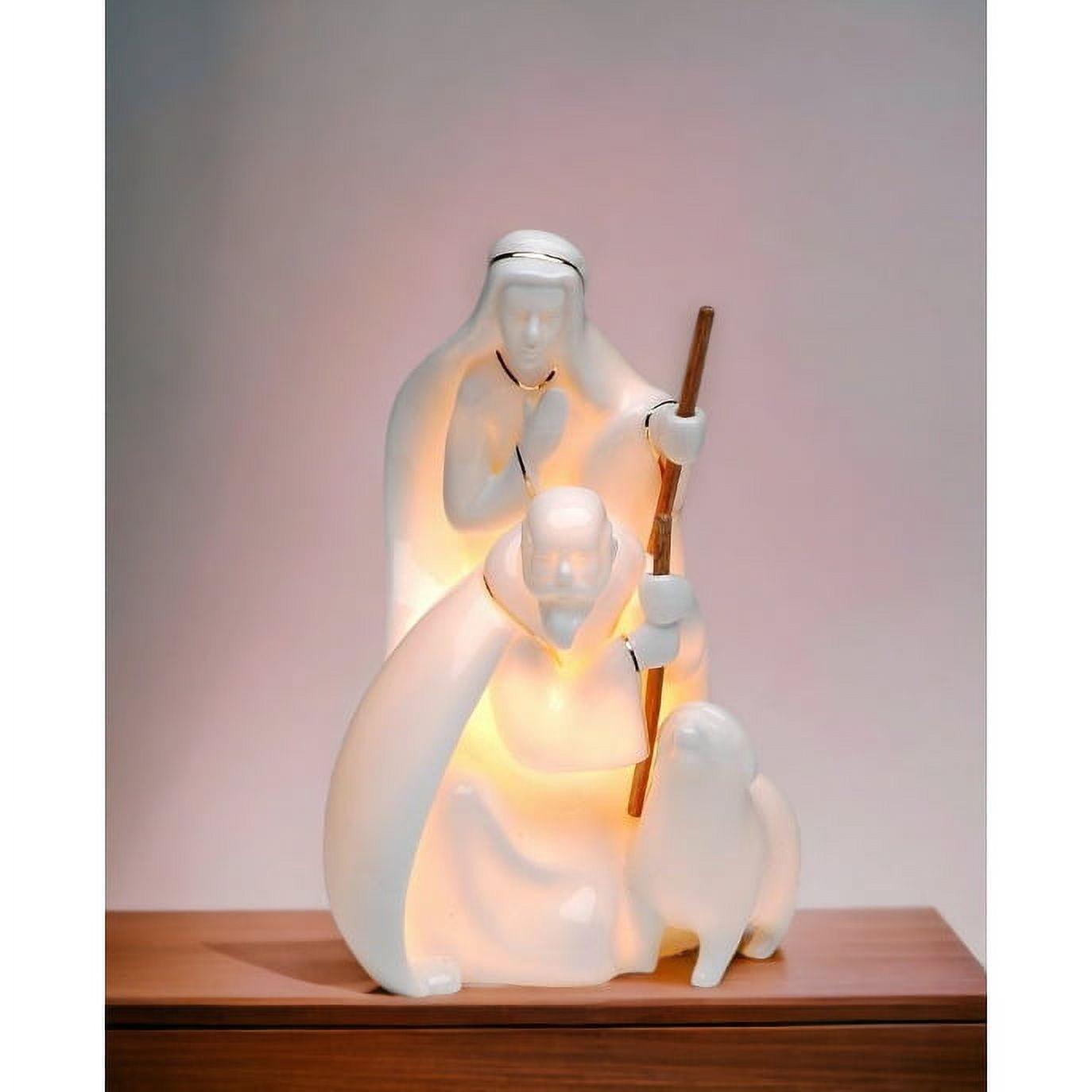 Ceramic Shepherds Night Light 8in Religious Baptism - Walmart.com