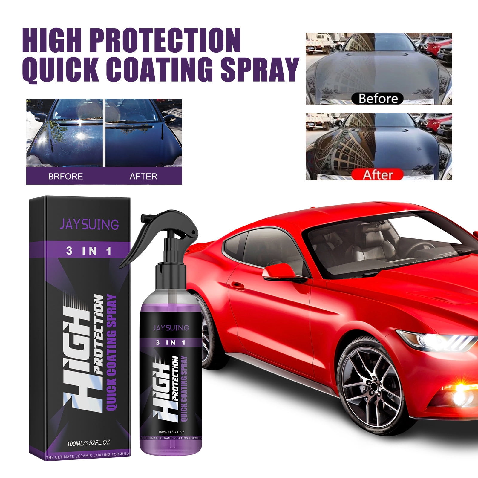 Ceramic Shield Coating Spray 100ml - Hydrophobic Glass Protection ...