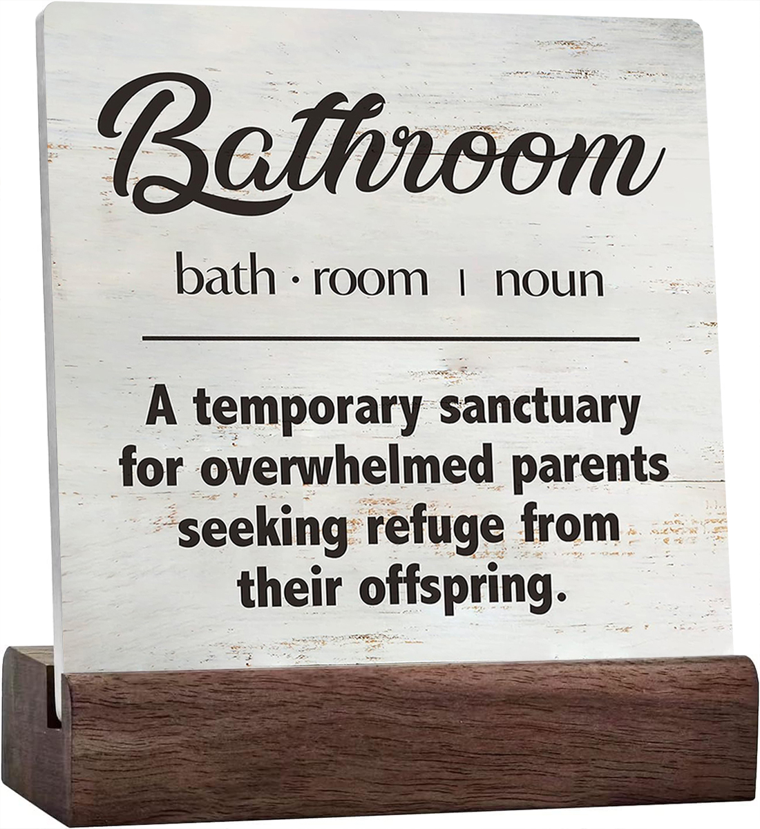 Ceramic Sign 4x4 Inch Bathroom Definition Ceramic Sign Rusitc Plaque ...
