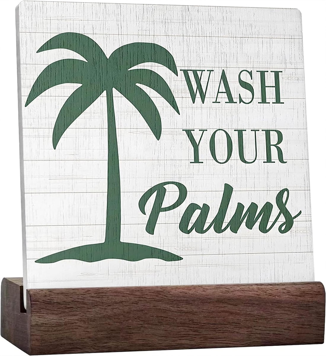 Ceramic Sign 4x4 Inch Bathroom Sign Funny Palm Tree Plaque Sign with ...