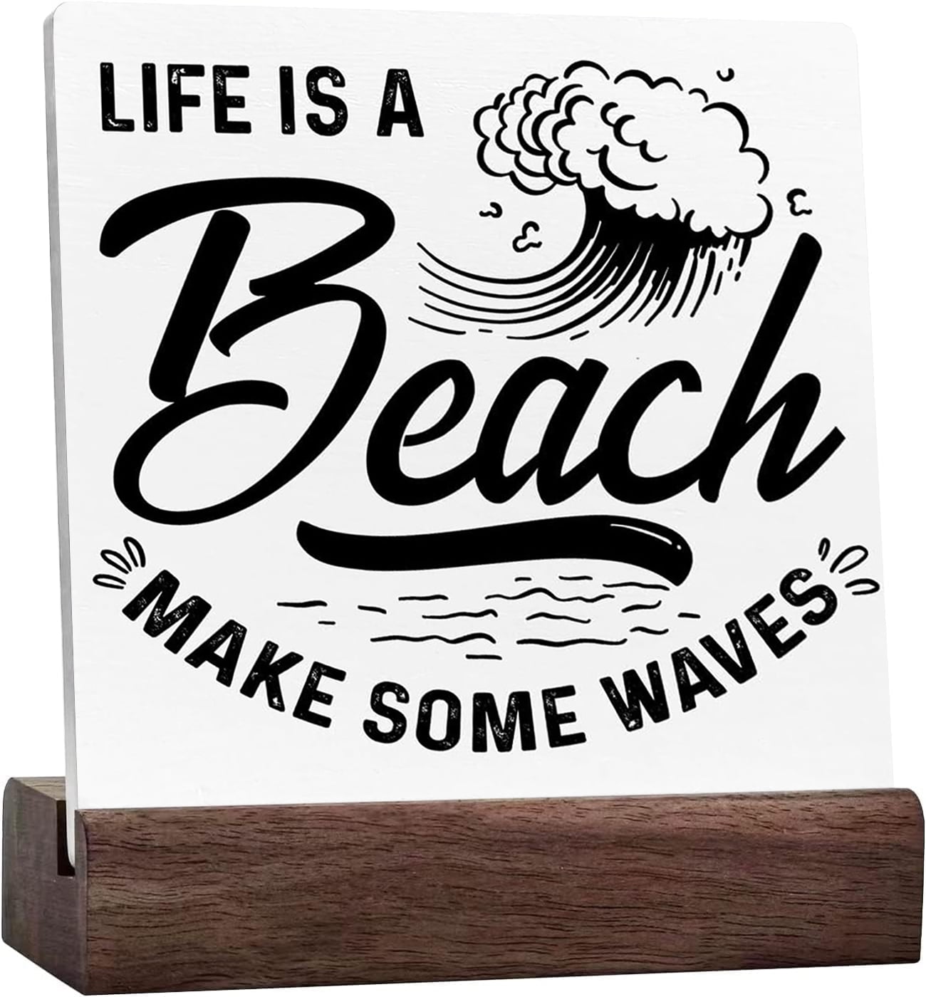 Ceramic Sign 4x4 Inch Beach Ceramic Plaque Sign Beach House Decor Life ...