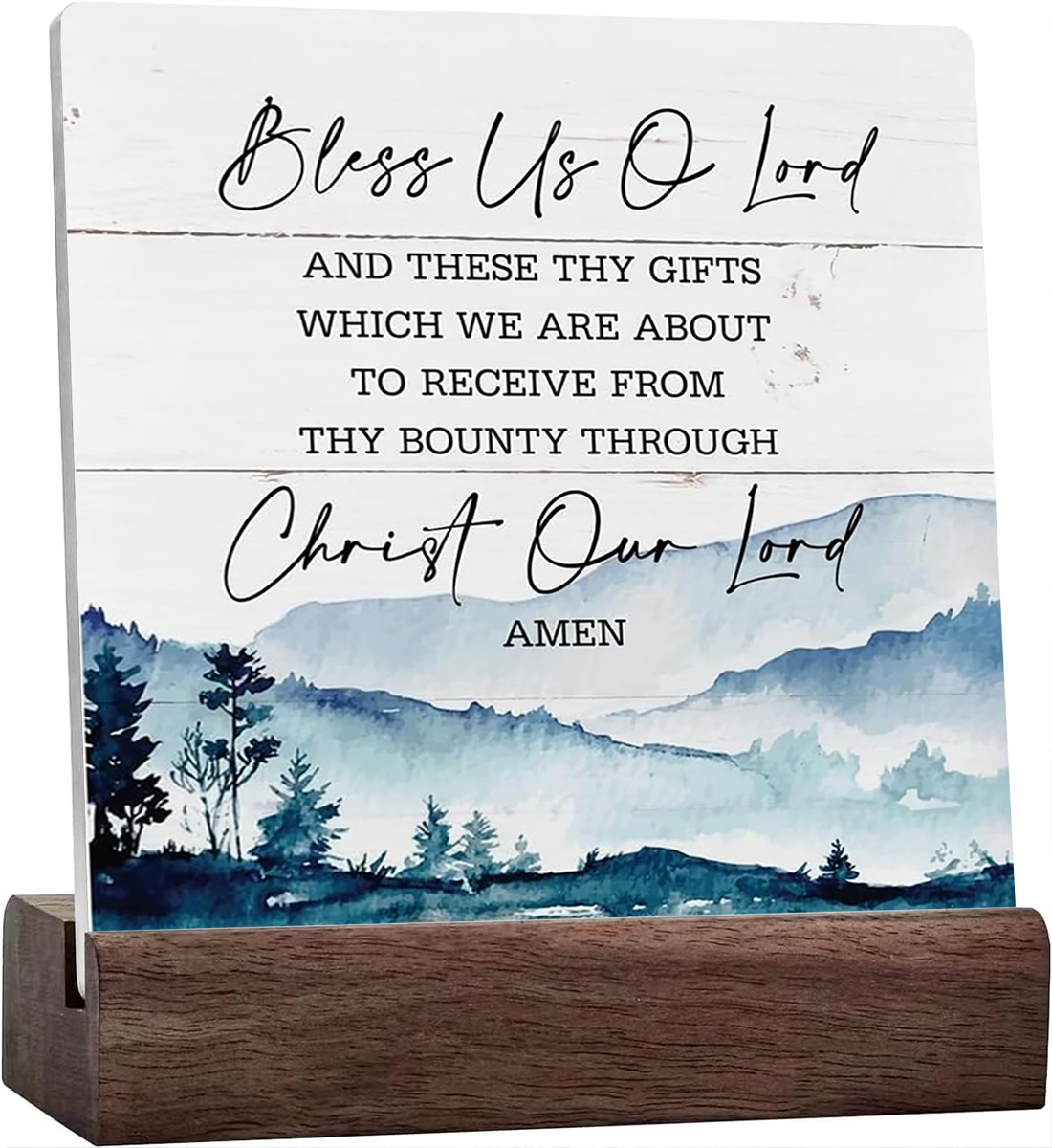 Ceramic Sign 4x4 Inch Bless Us O Lord Blessed Signs Bless This Home ...