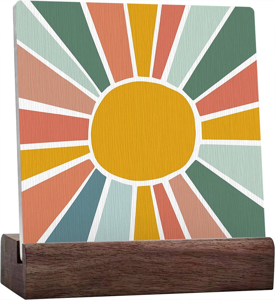 Ceramic Sign 4x4 Inch Boho Desk Decor Boho Table Decor Boho Sun Shelf ...