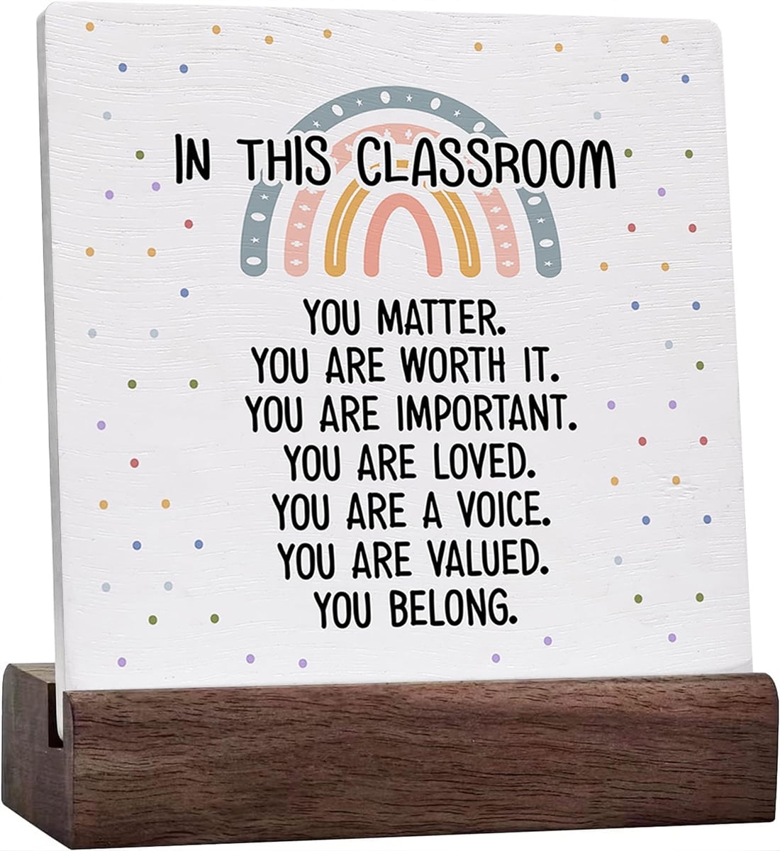 Ceramic Sign 4x4 Inch Boho Room Classroom Ceramic Sign Homeschool Decor ...