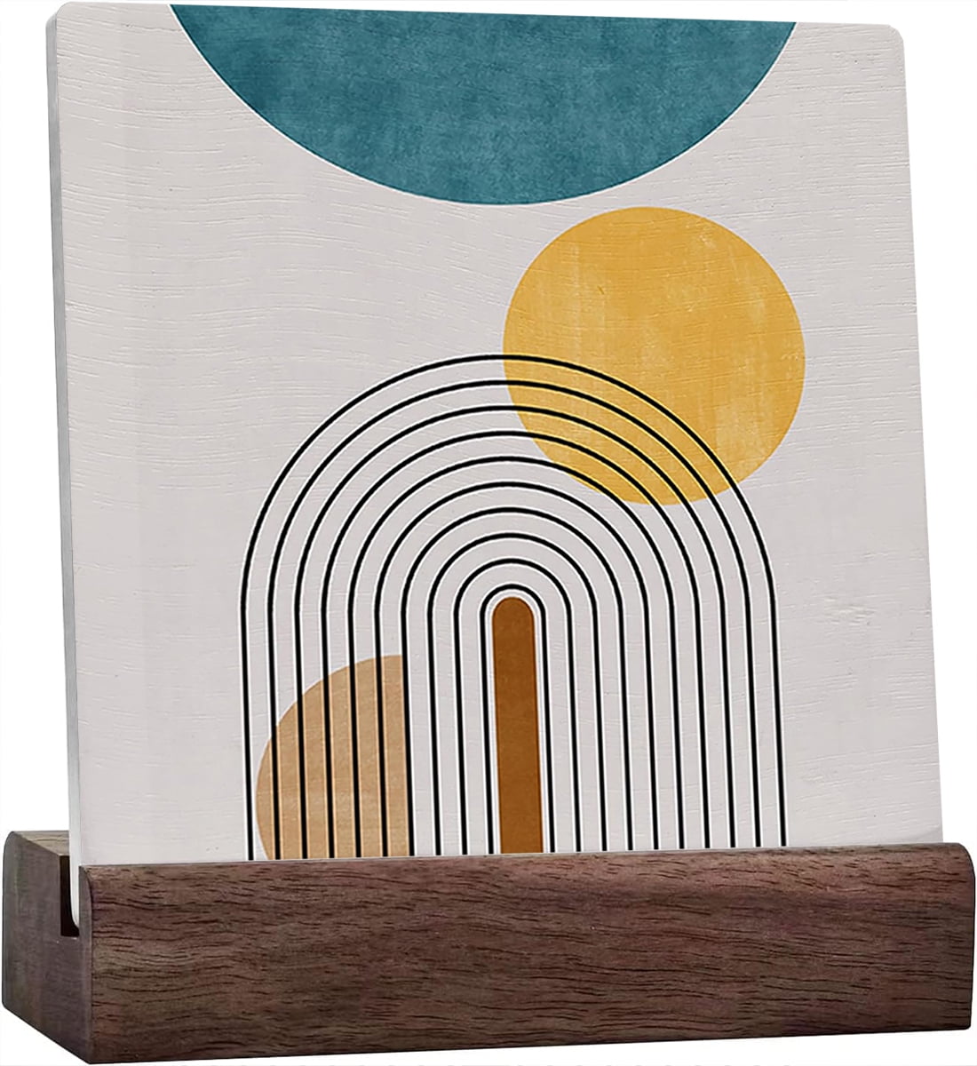 Ceramic Sign 4x4 Inch Boho Sun Rainbow Boho Desk Decor Boho Shelf Decor ...