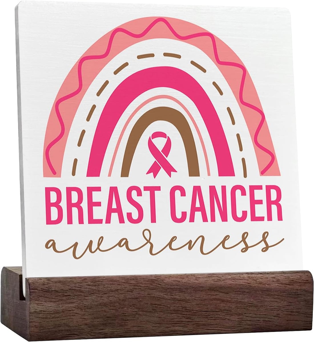 Ceramic Sign 4x4 Inch Breast Cancer Awareness Breast Cancer Warrior ...