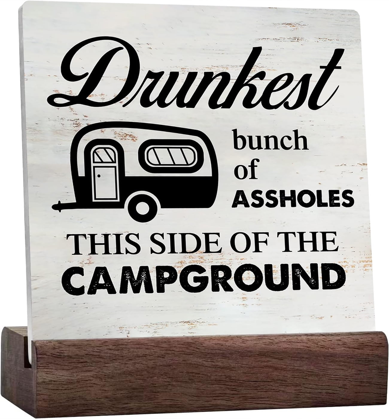 Ceramic Sign 4x4 Inch Camping Ceramic Plaque Sign With Sayings Desk ...