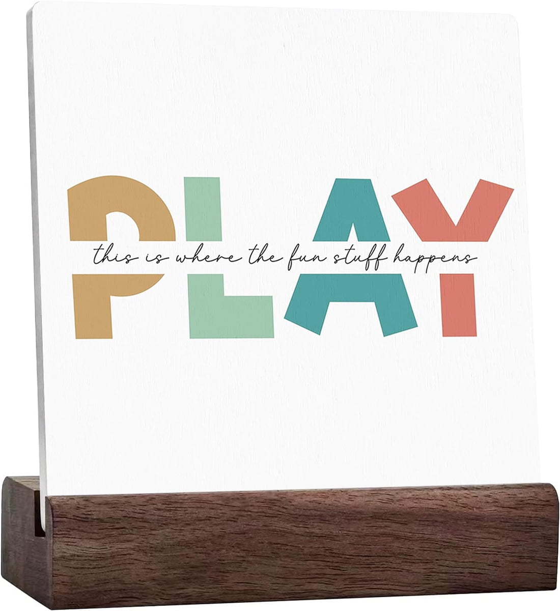 Ceramic Sign 4x4 Inch Ceramic Plaque Desk Sign Kids Playroom Plaque ...