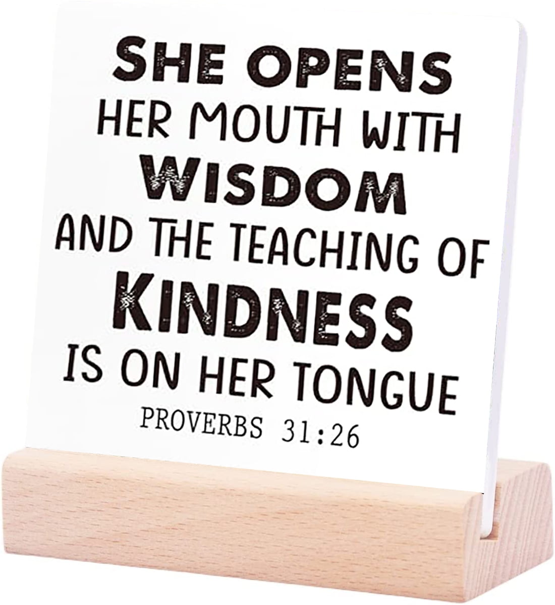 Ceramic Sign 4x4 Inch Christian Bible Chapter Desk Decor Proverbs ...