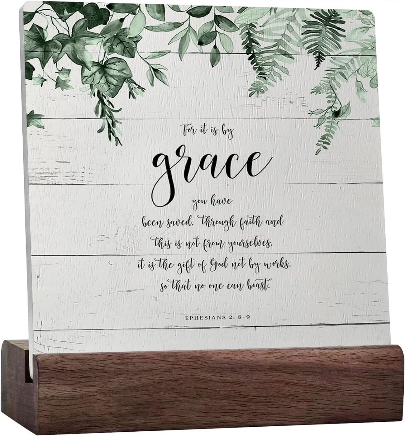 Ceramic Sign 4x4 Inch Christian Bible Verse Ephesians 28 9 Ceramic ...