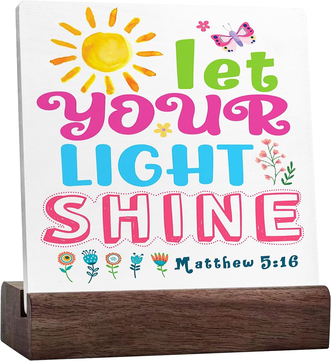 Ceramic Sign 4x4 Inch Christian Inspirational Desk Decor Gifts For Let ...